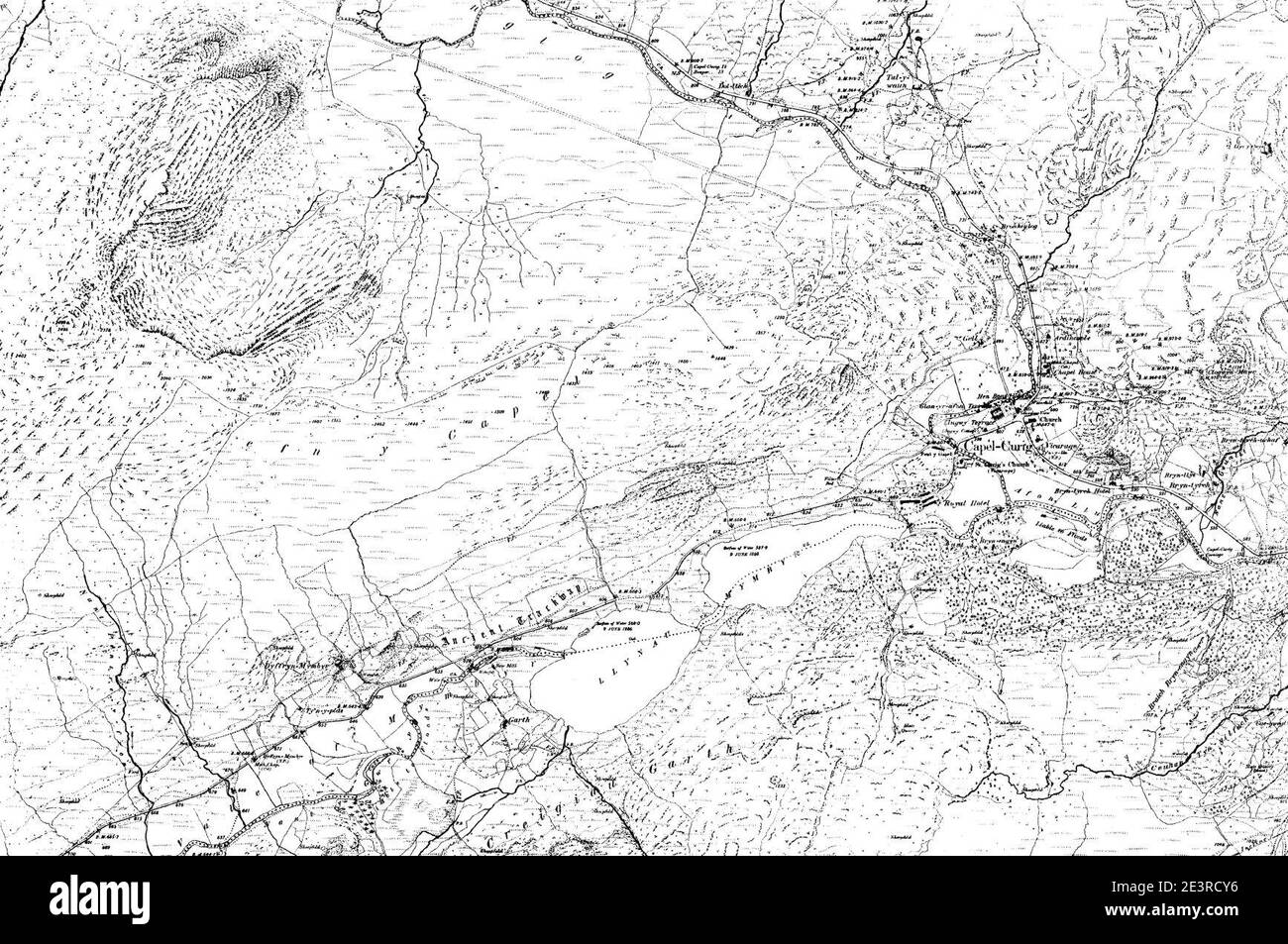 Map of Caernarvonshire OS Map name 018-SW, Ordnance Survey, 1888-1895 ...