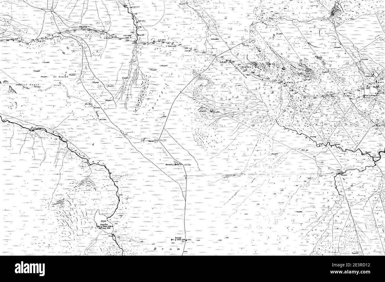 Map of Caernarvonshire OS Map name 008-SW, Ordnance Survey, 1888-1895 ...