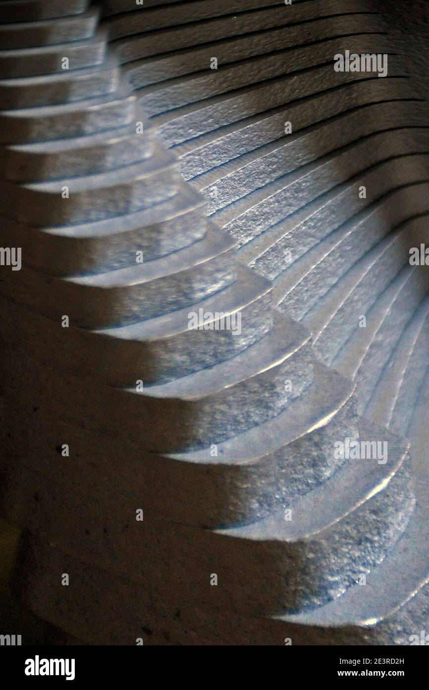 abstract image of stack of steel metal cut shapes Stock Photo - Alamy