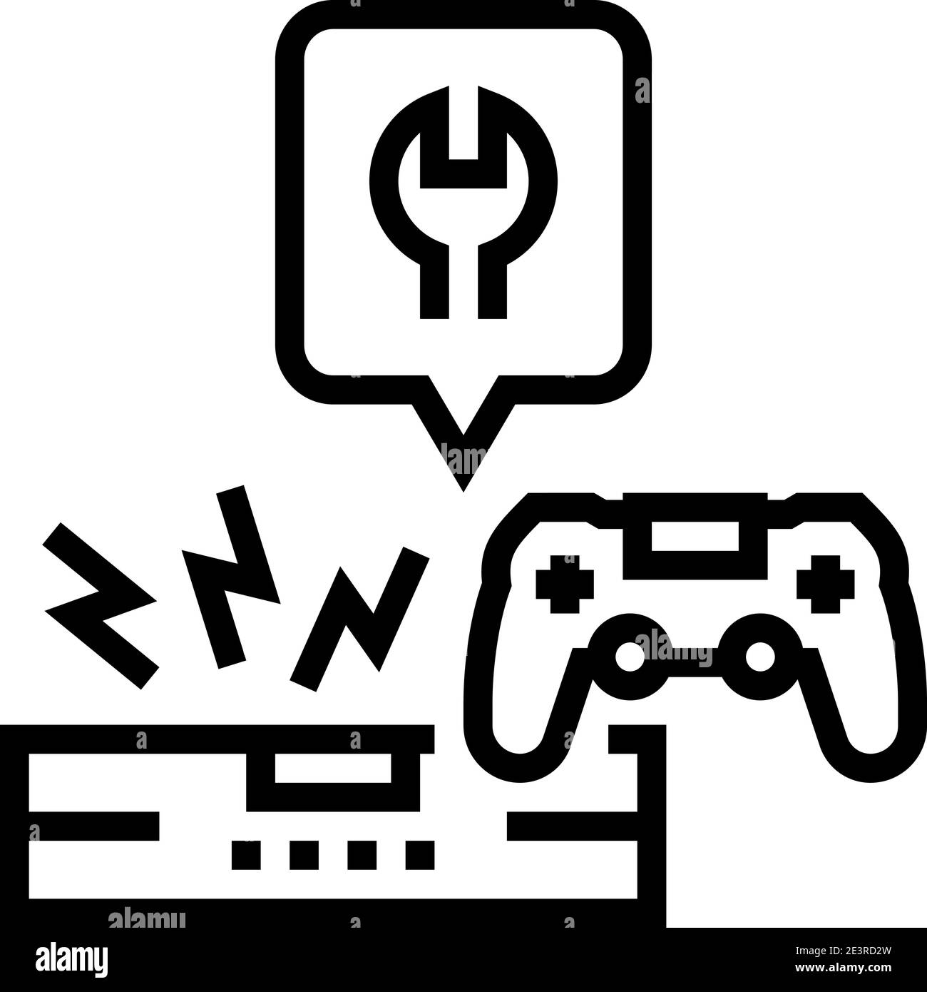 game console repair line icon vector illustration Stock Vector Image ...
