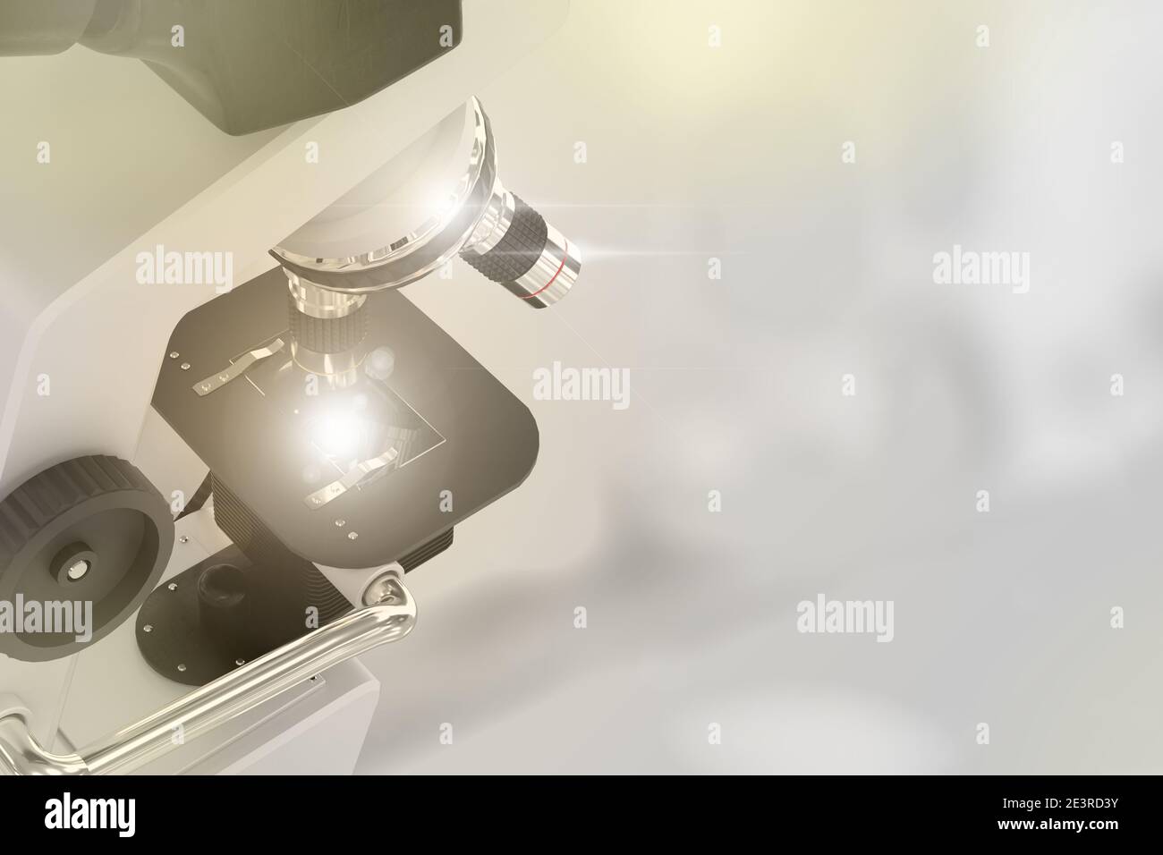 biochemistry research concept, laboratory hi-tech scientific microscope ...