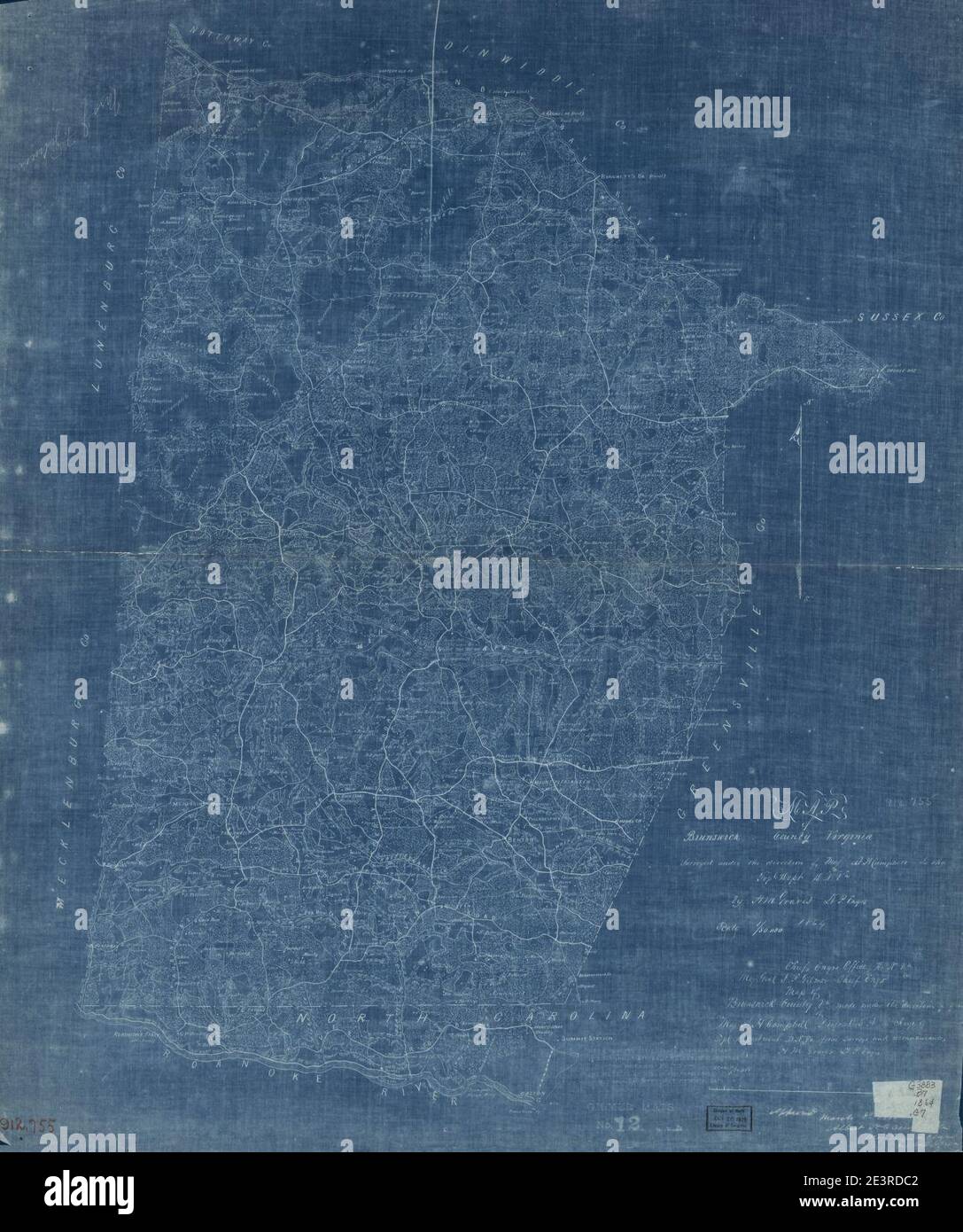 Brunswick county map hi-res stock photography and images - Alamy