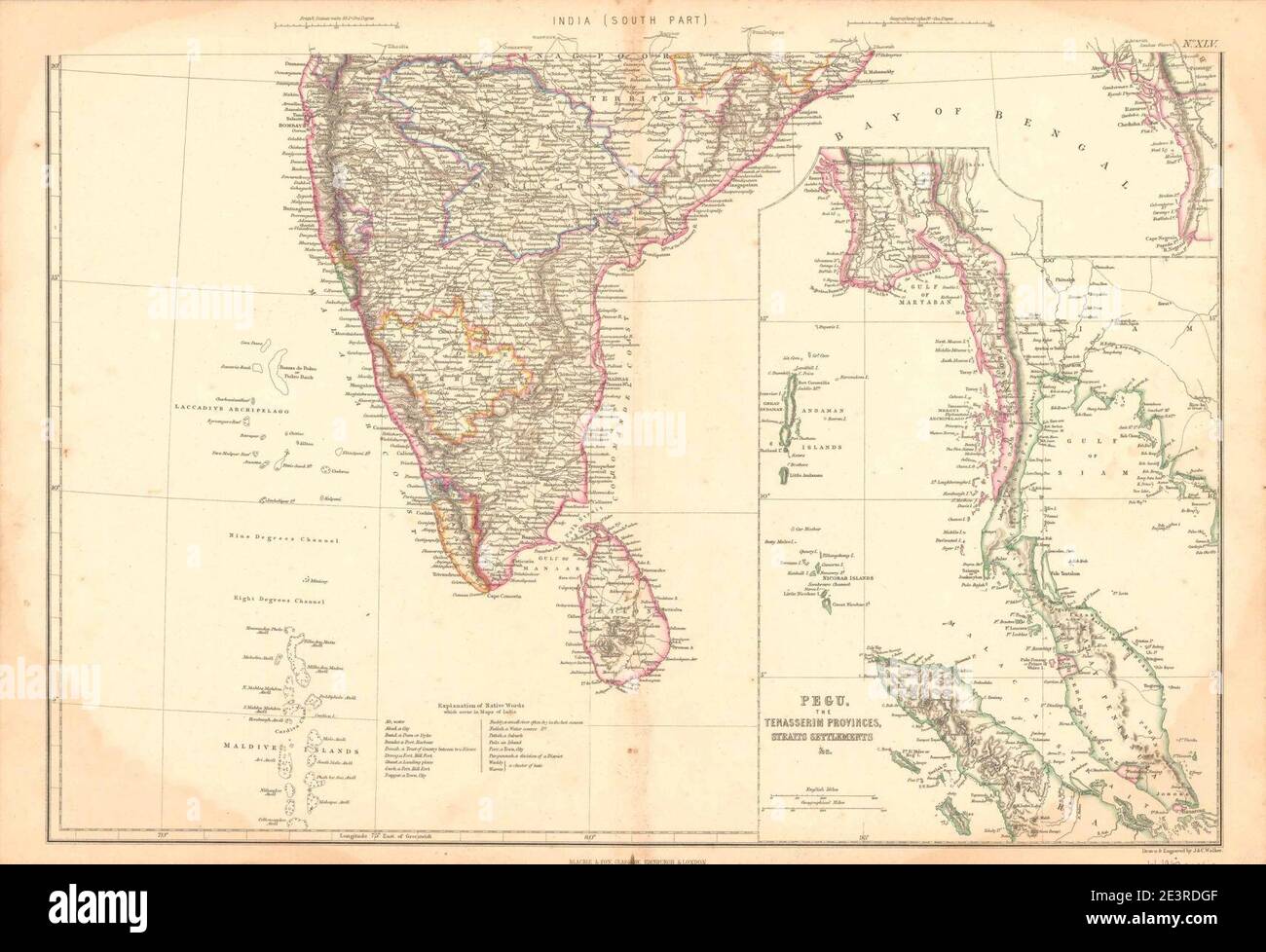 Map of british india hi-res stock photography and images - Alamy