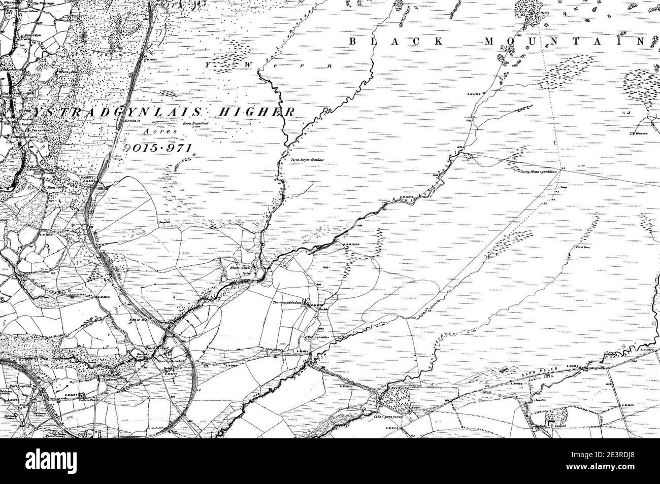 Map of Brecknockshire OS Map name 044-NW, Ordnance Survey, 1884-1892 ...