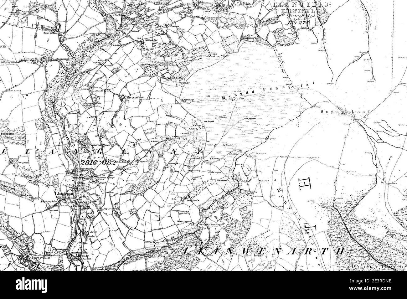 Map of Brecknockshire OS Map name 042-NW, Ordnance Survey, 1884-1892 ...