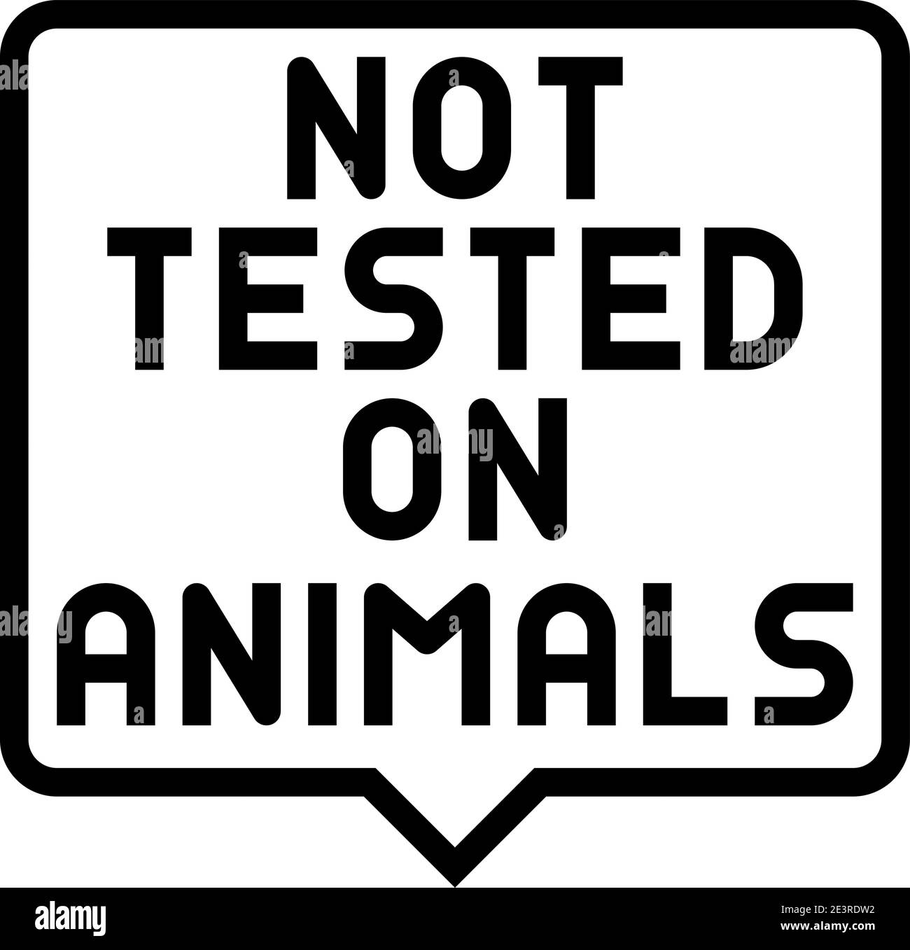 not tested on animals line icon vector illustration Stock Vector Image ...