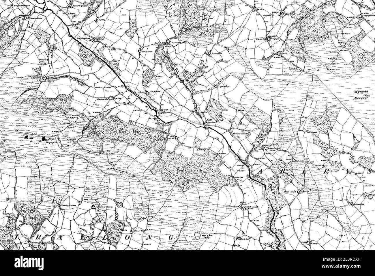 Map of Brecknockshire OS Map name 027-NW, Ordnance Survey, 1884-1892 ...