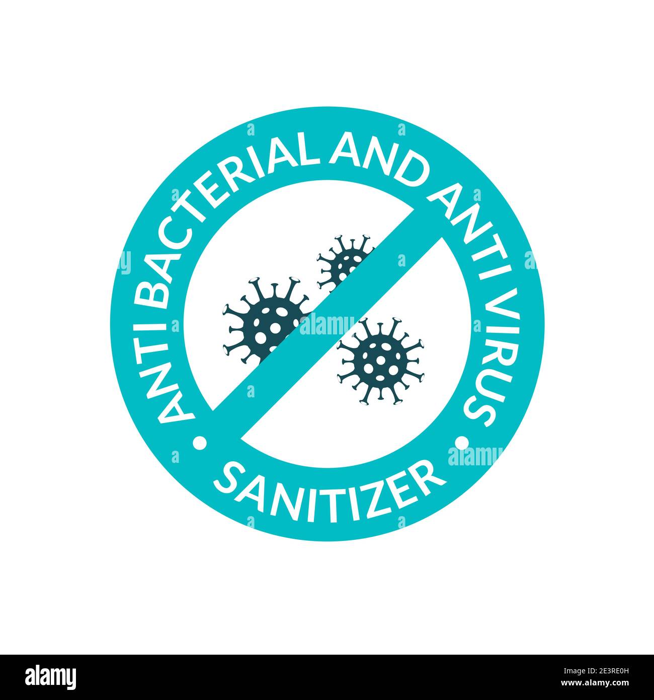 Antibacterial covid sign icon. Hand sanitizer gel infection formula ...
