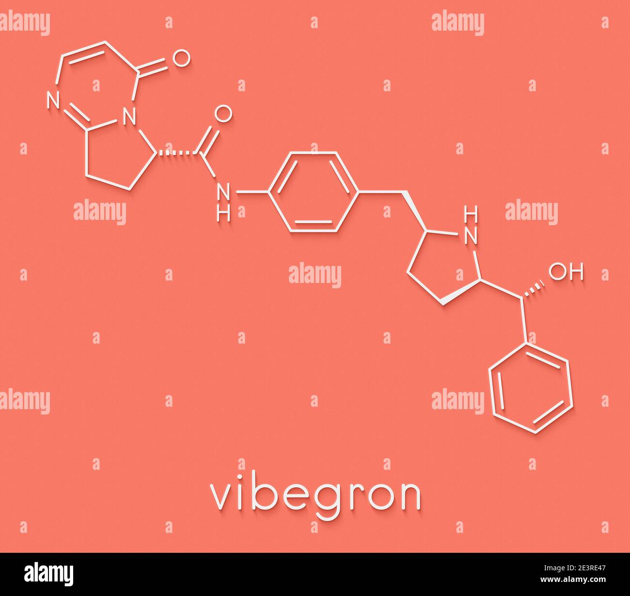 Vibegron drug molecule. Skeletal formula Stock Photo - Alamy