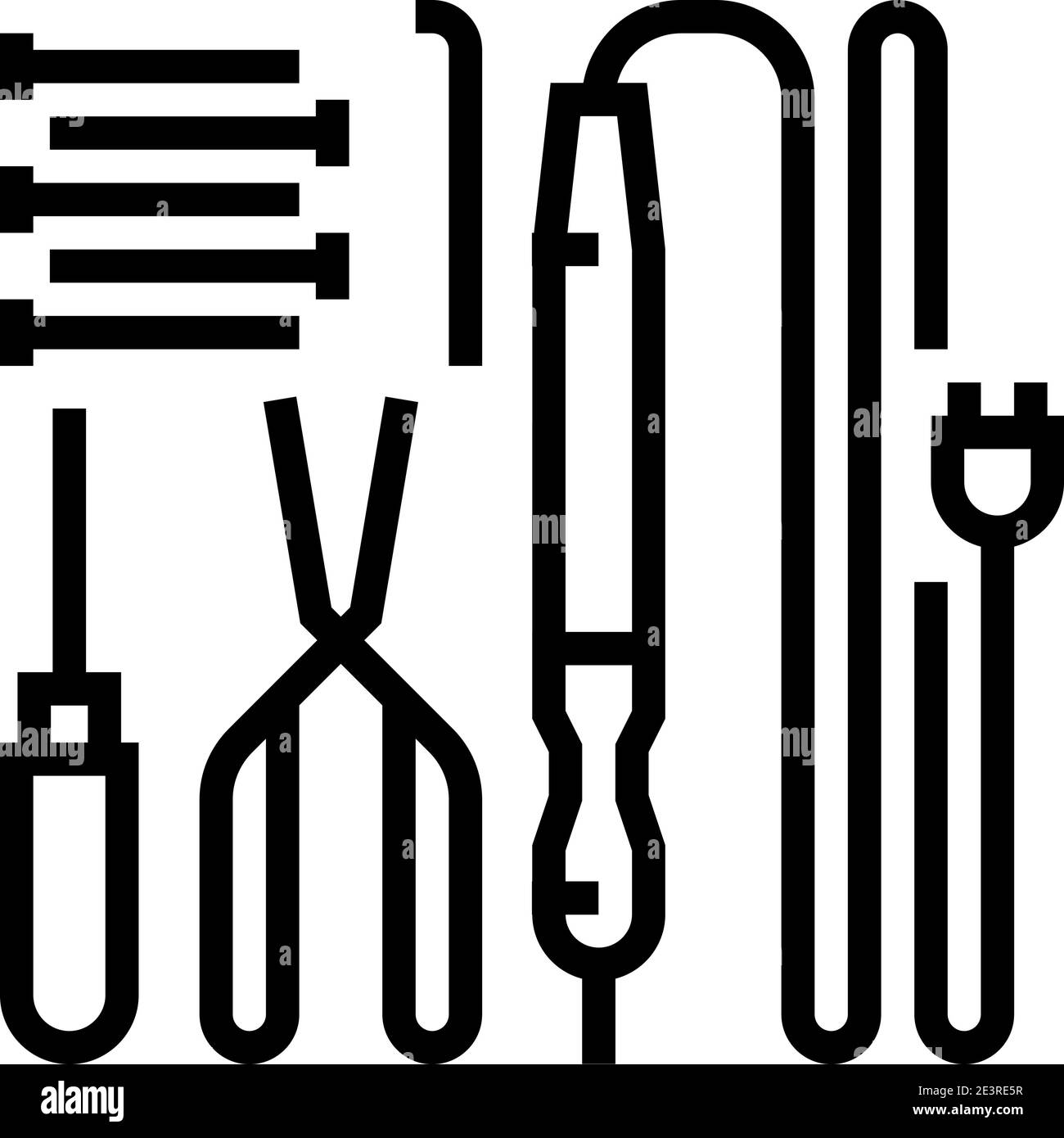 tools for repair electronics line icon vector illustration Stock Vector ...