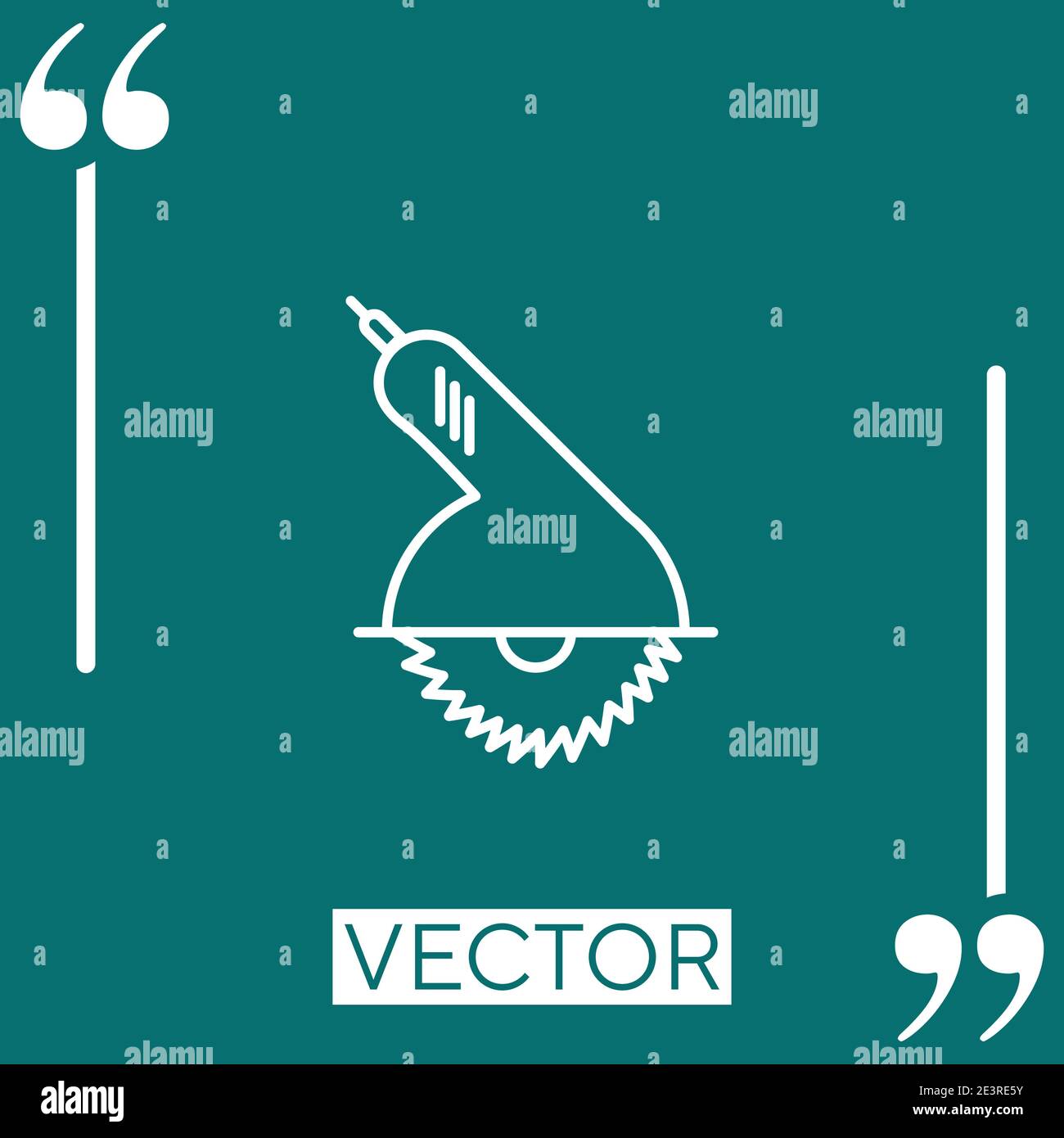 motor saw tool vector icon Linear icon. Editable stroke line Stock ...
