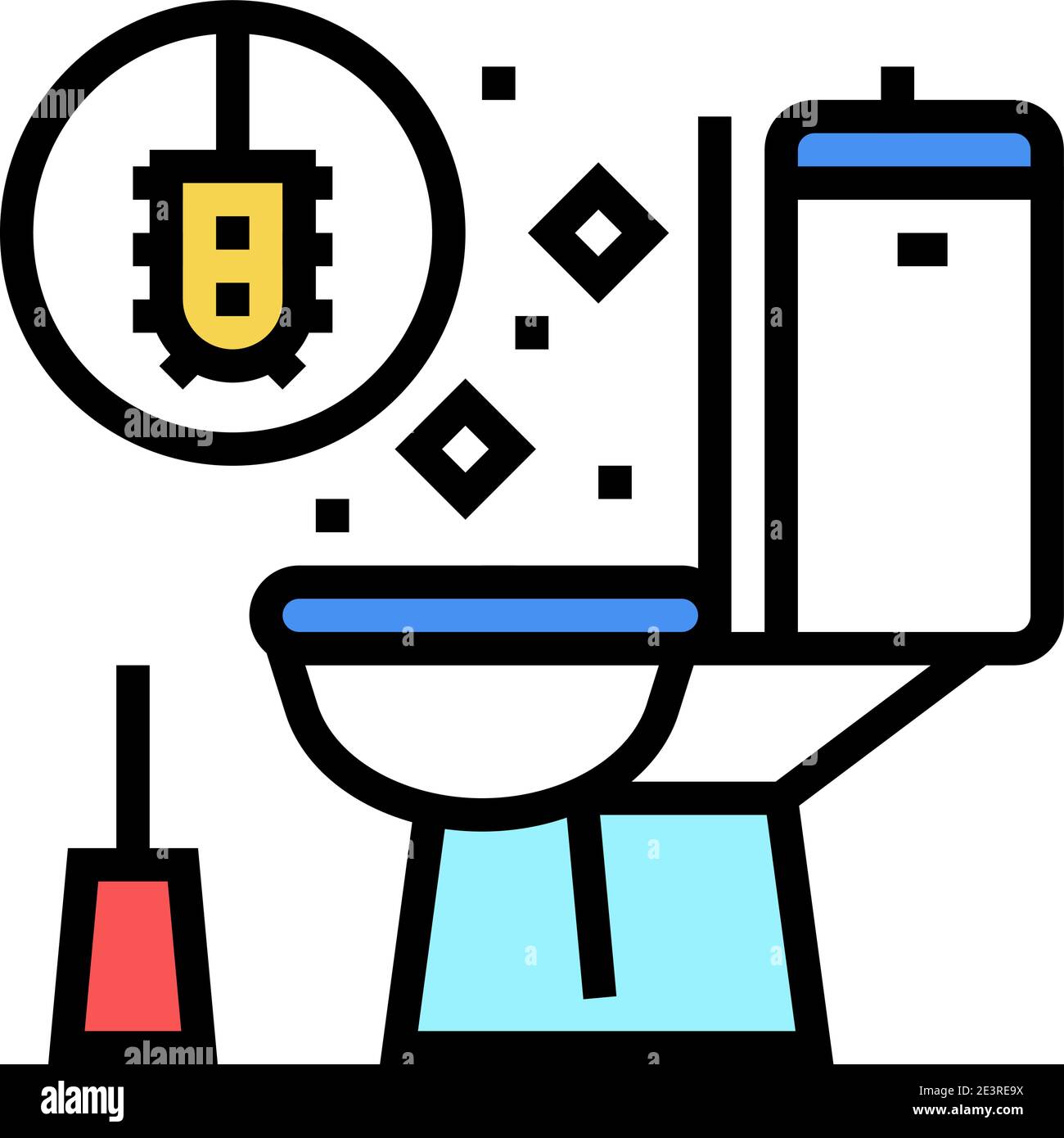 toilet cleaning color icon vector illustration Stock Vector Image & Art ...