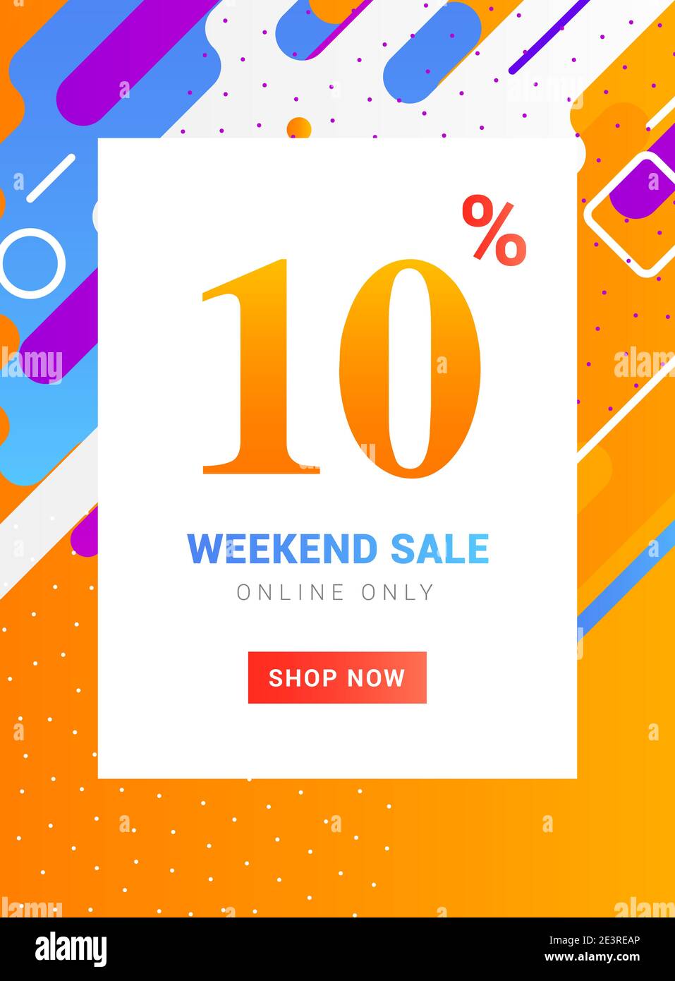 Sale promo banner weekend offer. Big Discount 10 percent promotion deal ...