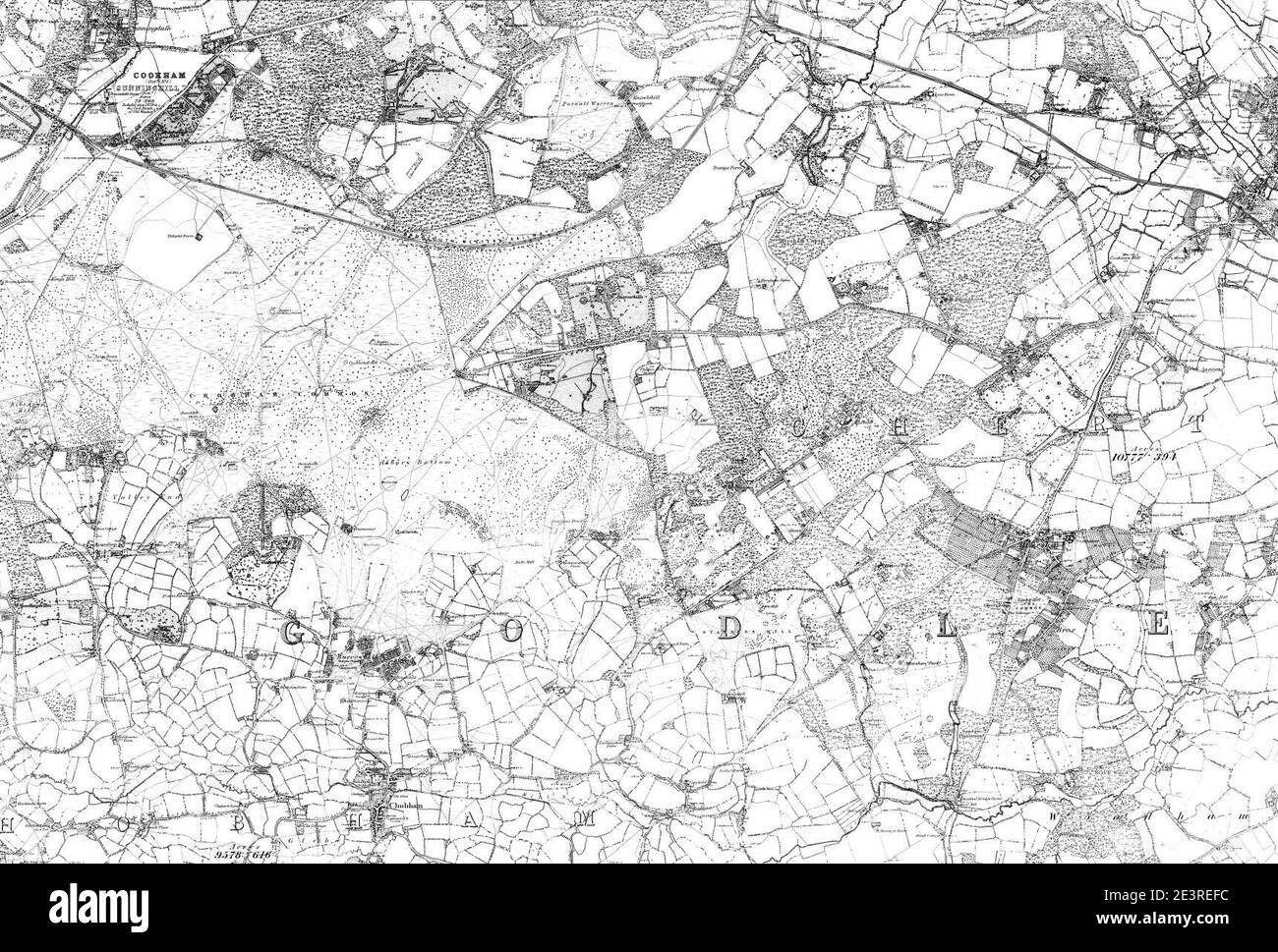Map of Berkshire Sheet 048, Ordnance Survey, 1876-1886 Stock Photo - Alamy