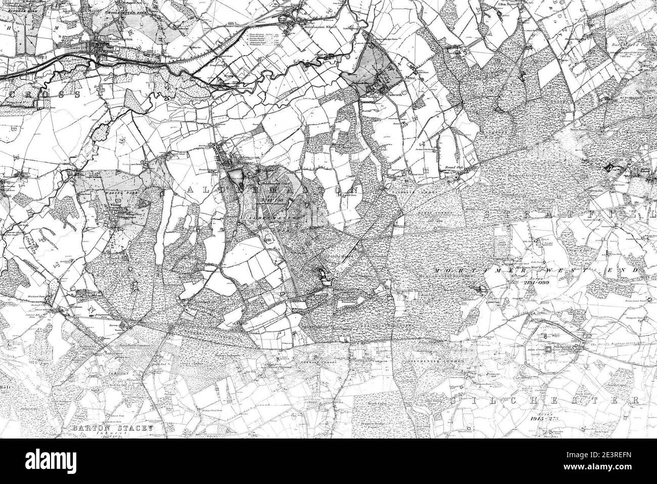 Map of Berkshire Sheet 044, Ordnance Survey, 1876-1886 Stock Photo - Alamy