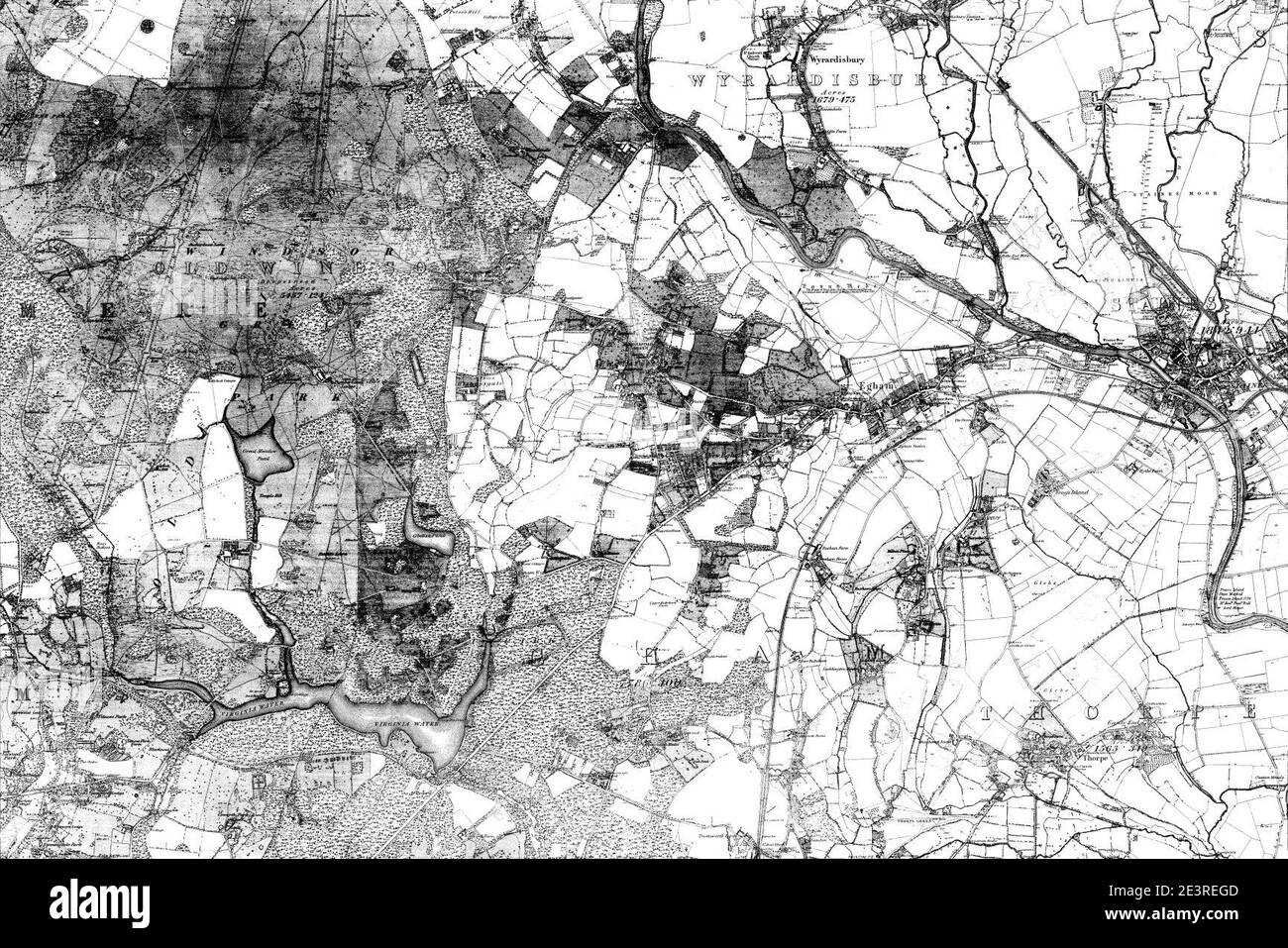 Map of Berkshire Sheet 040, Ordnance Survey, 1876-1886 Stock Photo - Alamy