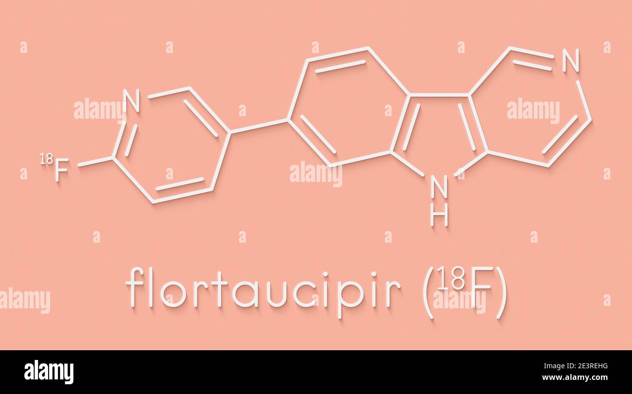 Flortaucipir (18F) diagnostic molecule. Radioactive diagnostic agent ...