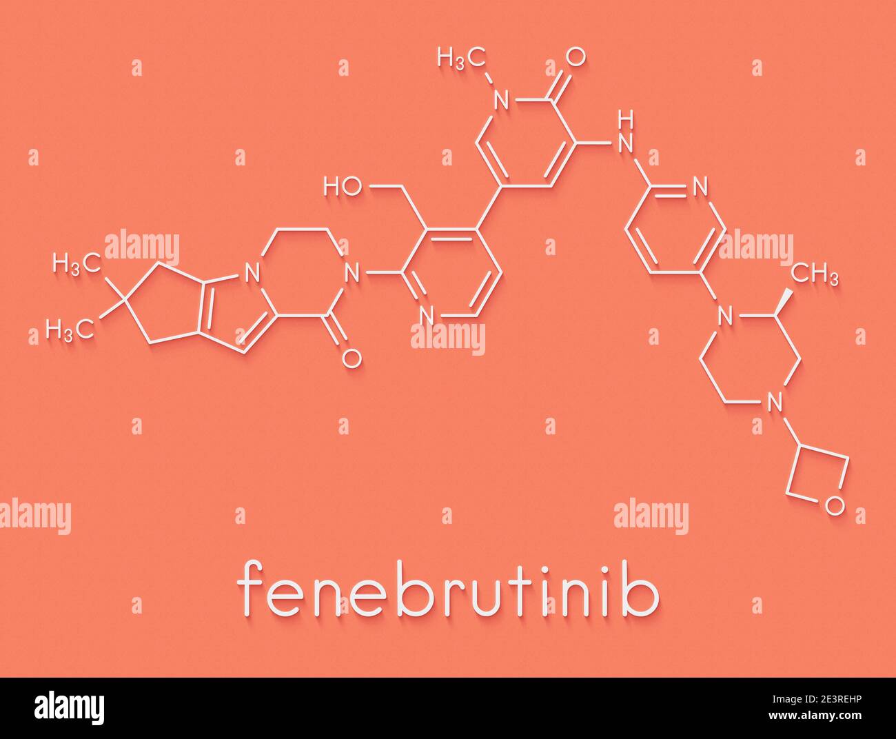 Fenebrutinib drug molecule. Skeletal formula Stock Photo - Alamy