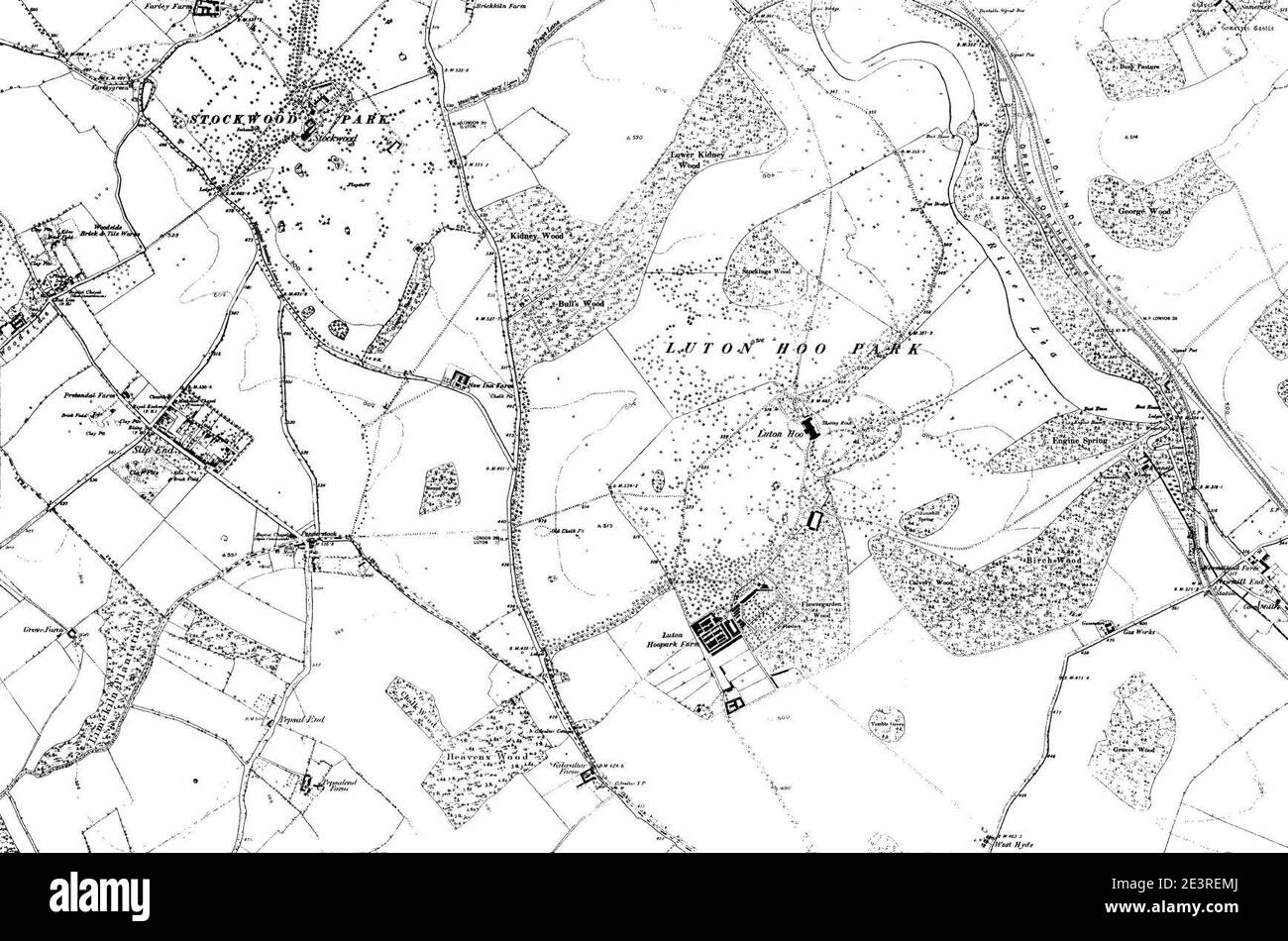 Map of Bedfordshire OS Map name 033-SW, Ordnance Survey, 1885-1896 ...