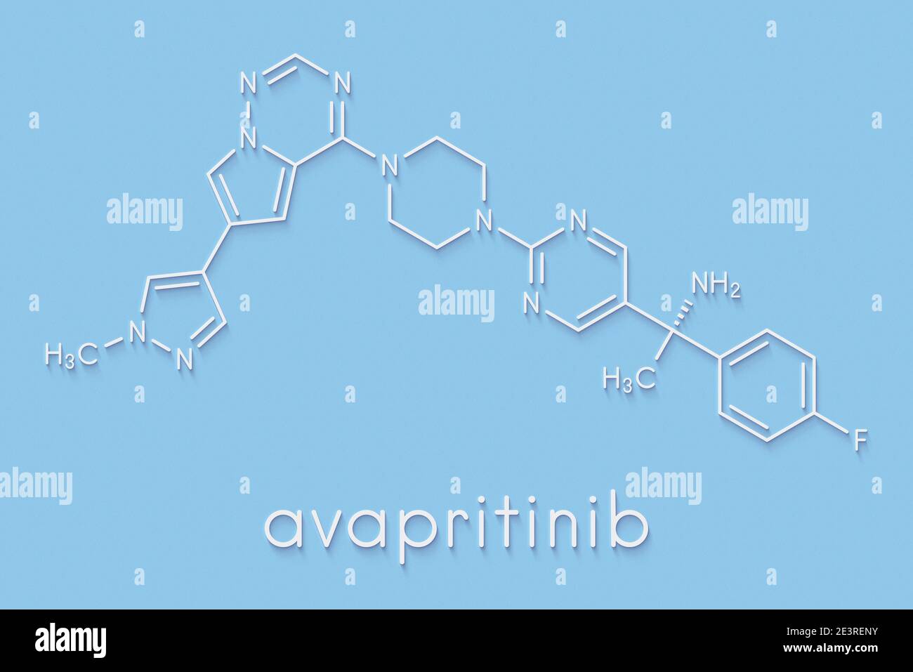 Avapritinib cancer drug molecule. Skeletal formula Stock Photo - Alamy