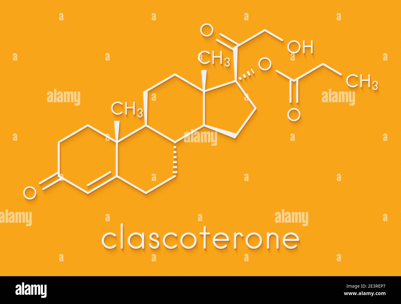 Clascoterone drug molecule. Skeletal formula Stock Photo - Alamy