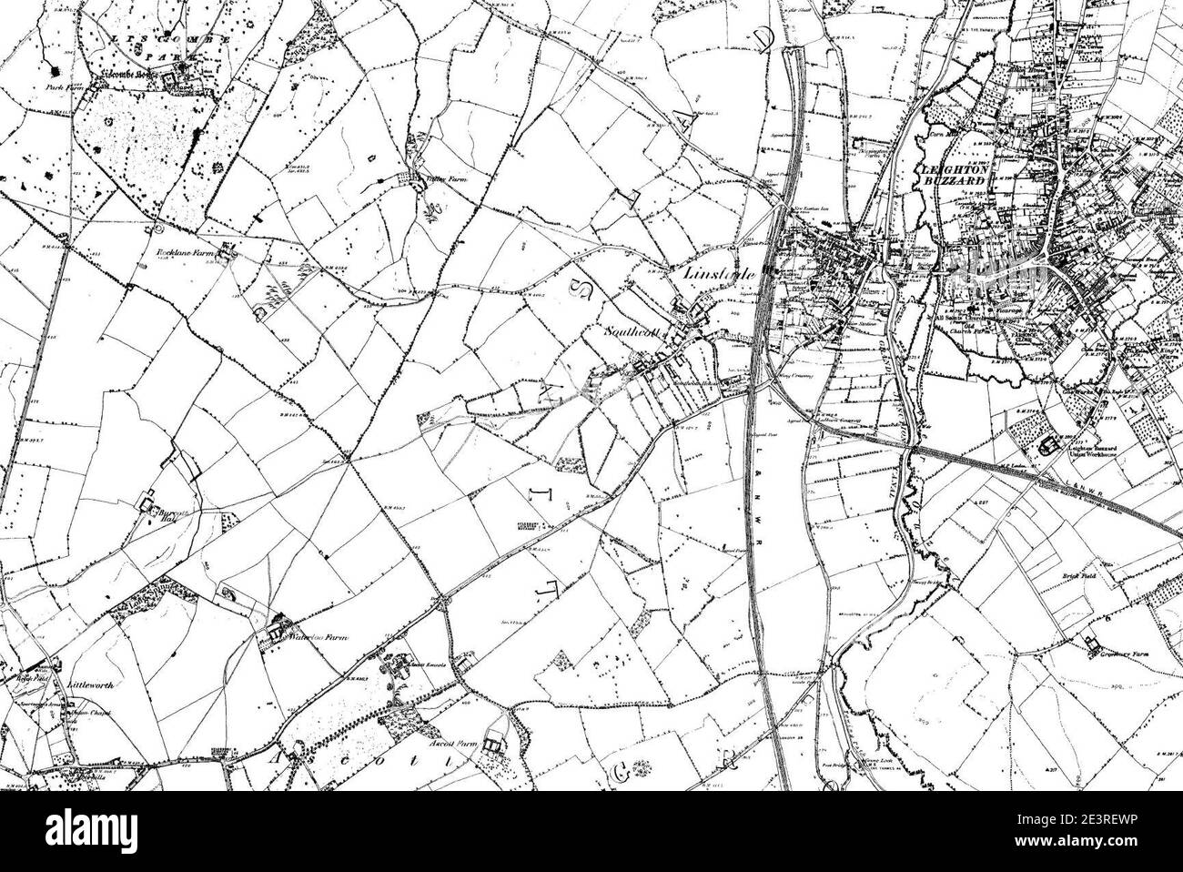 Map of Bedfordshire OS Map name 028-SW, Ordnance Survey, 1885-1896 ...