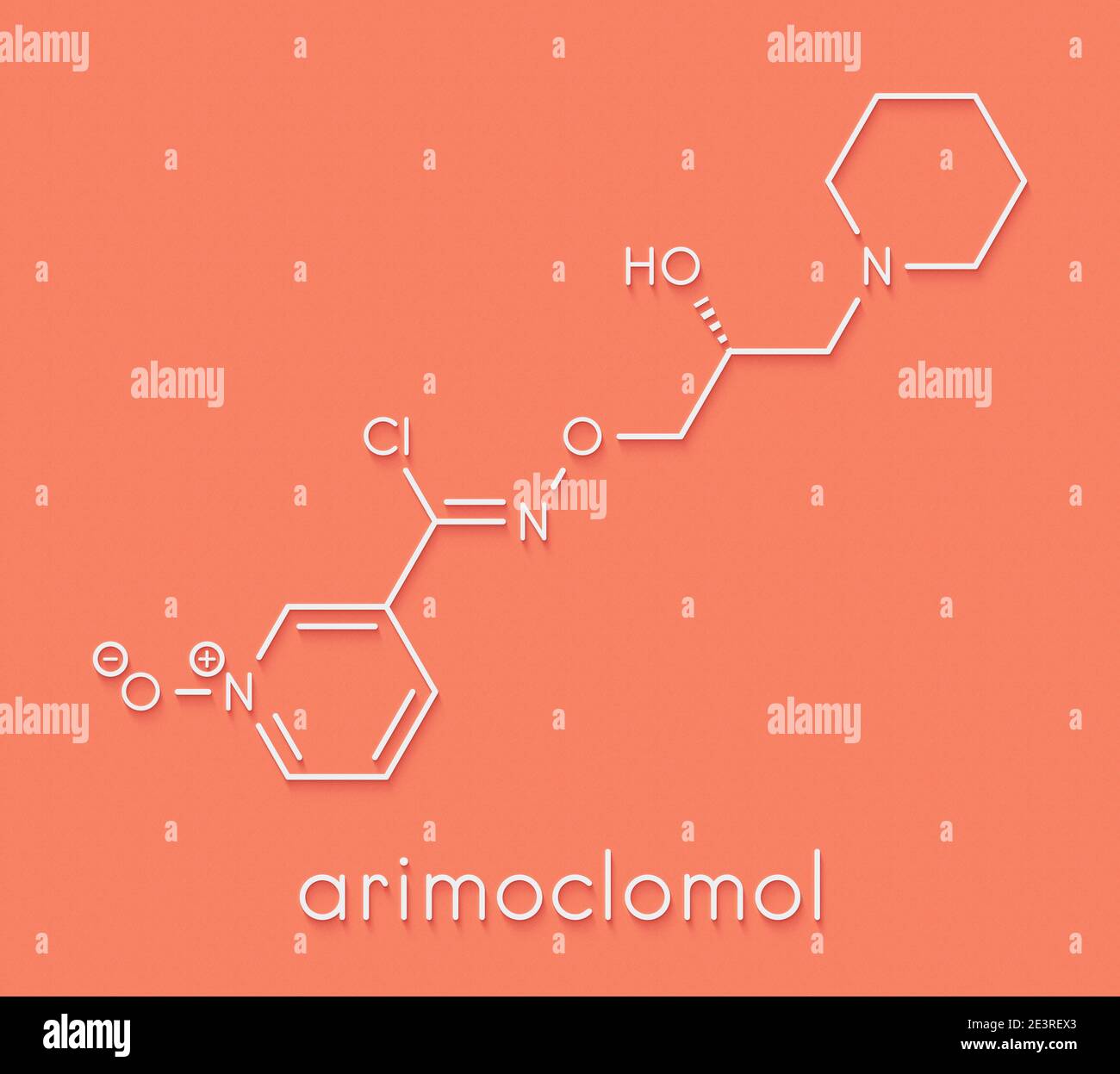 Arimoclomol drug molecule. Skeletal formula Stock Photo - Alamy