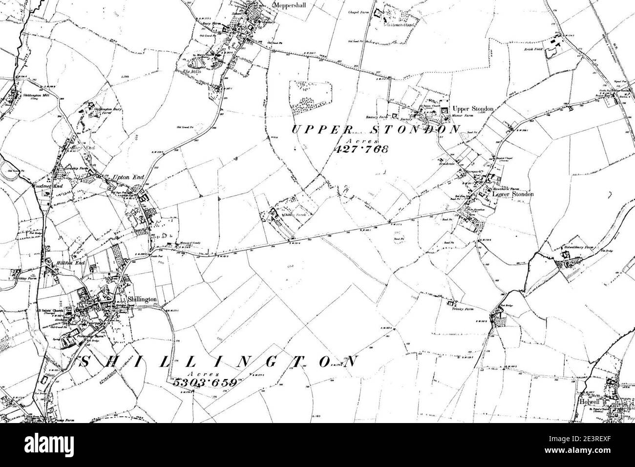 Map of Bedfordshire OS Map name 026-NE, Ordnance Survey, 1885-1896 ...