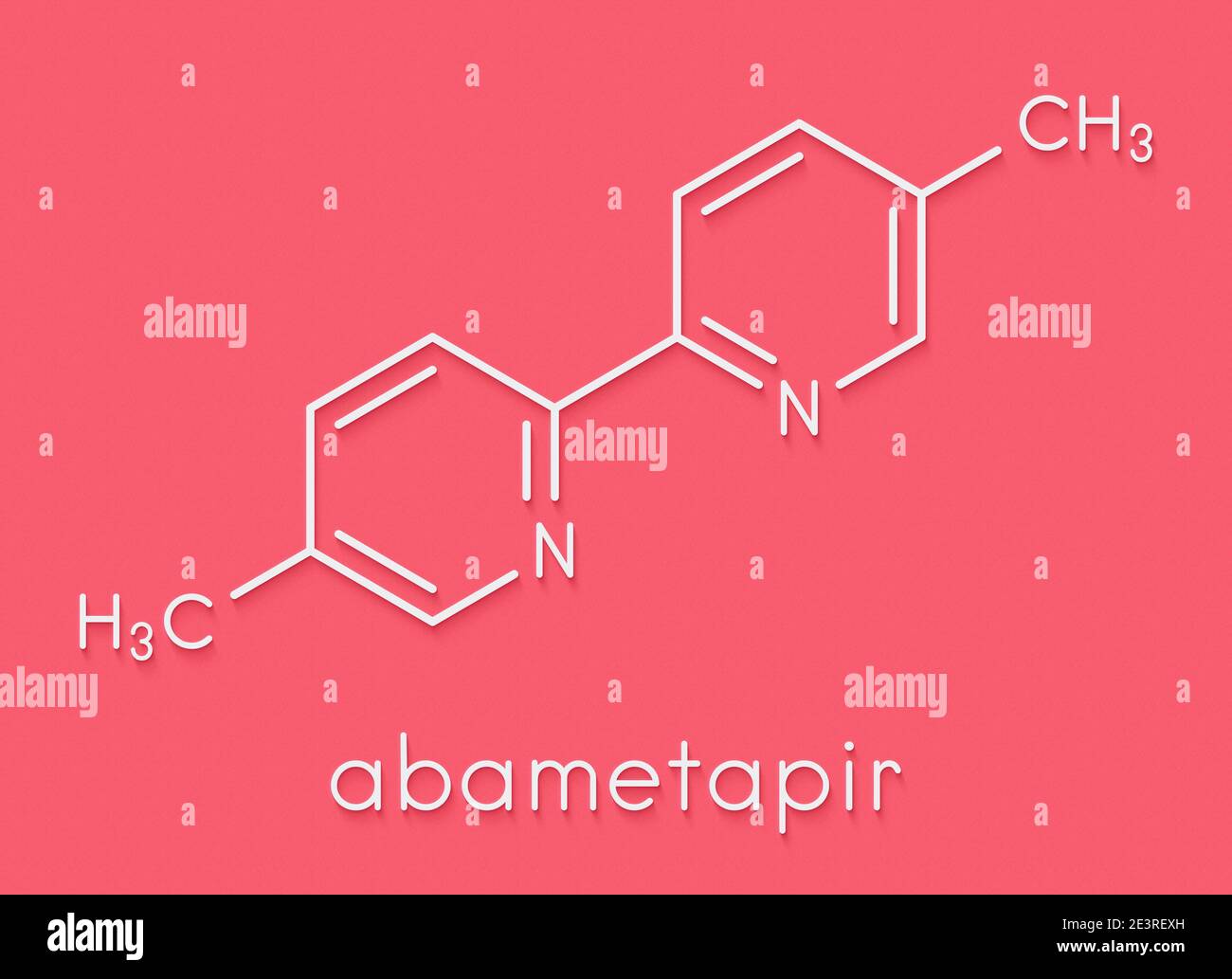 Abametapir head lice treatment drug molecule. Skeletal formula Stock ...