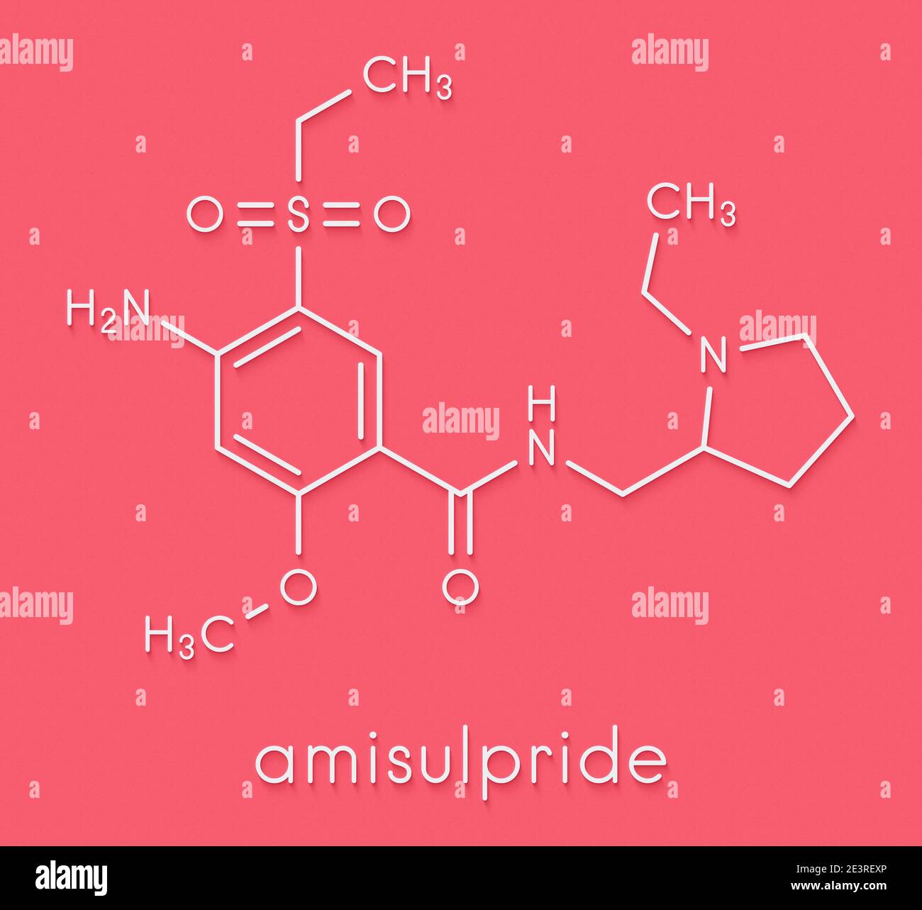 Amisulpride drug molecule. Skeletal formula Stock Photo - Alamy