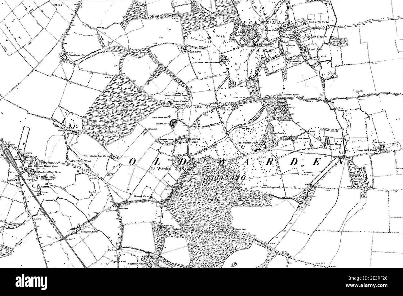 Map of Bedfordshire OS Map name 017-SE, Ordnance Survey, 1885-1896 ...
