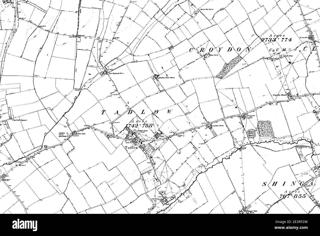 Map of Bedfordshire OS Map name 019-NW, Ordnance Survey, 1885-1896 ...