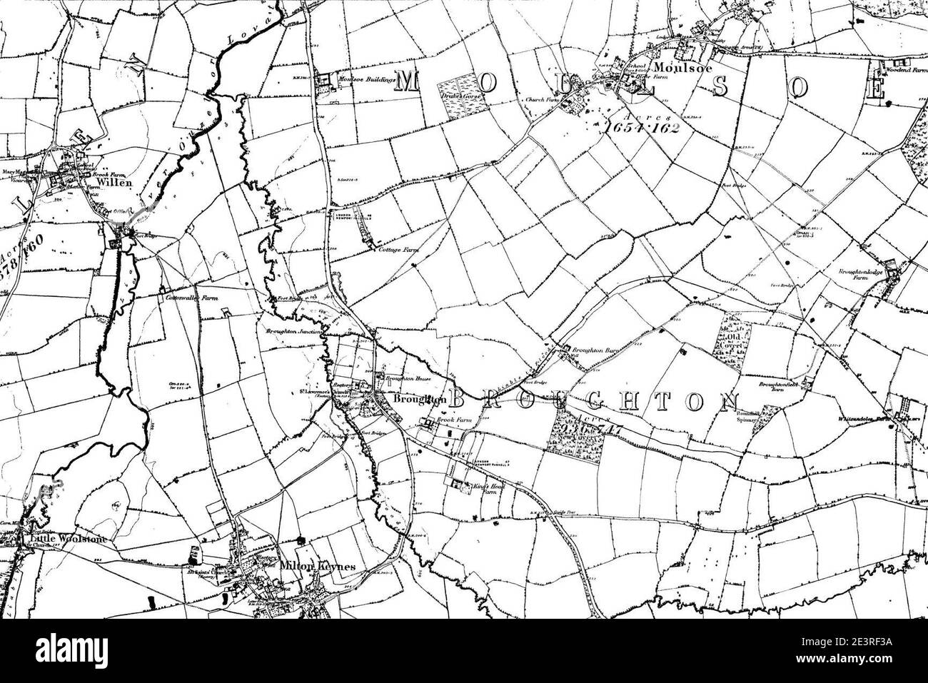 Map of Bedfordshire OS Map name 020-NW, Ordnance Survey, 1885-1896 ...