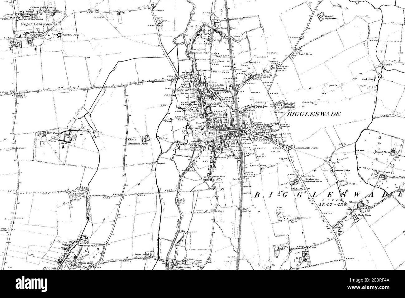 Map of Bedfordshire OS Map name 018-SW, Ordnance Survey, 1885-1896 ...