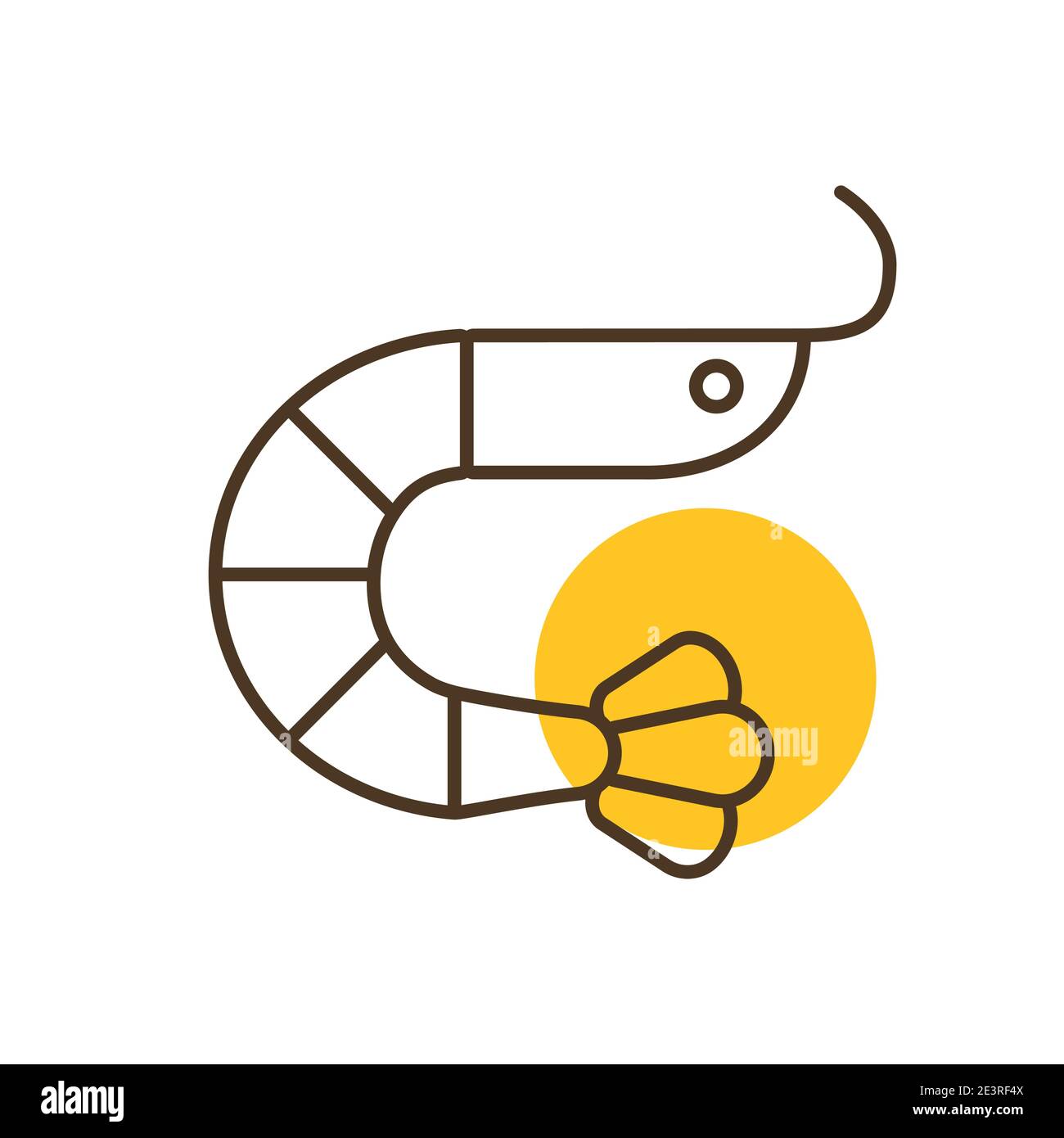 Shrimp vector seafood icon. Fast food sign. Graph symbol for cooking ...