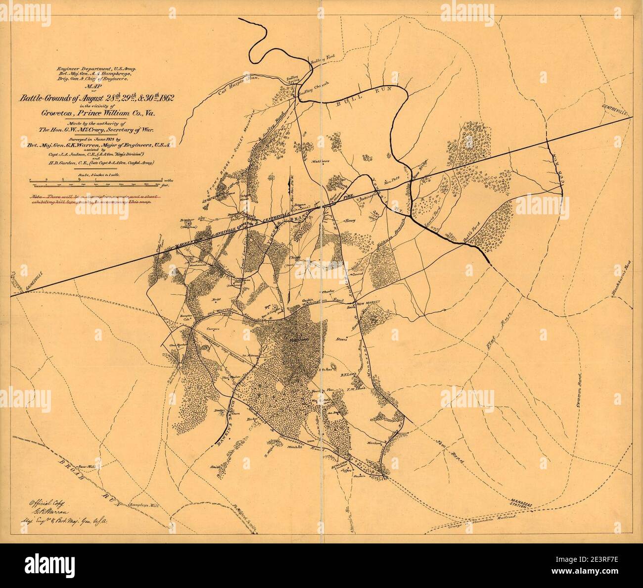 Map of battle-grounds of August 28th, 29th, & 30th 1862 in the vicinity ...