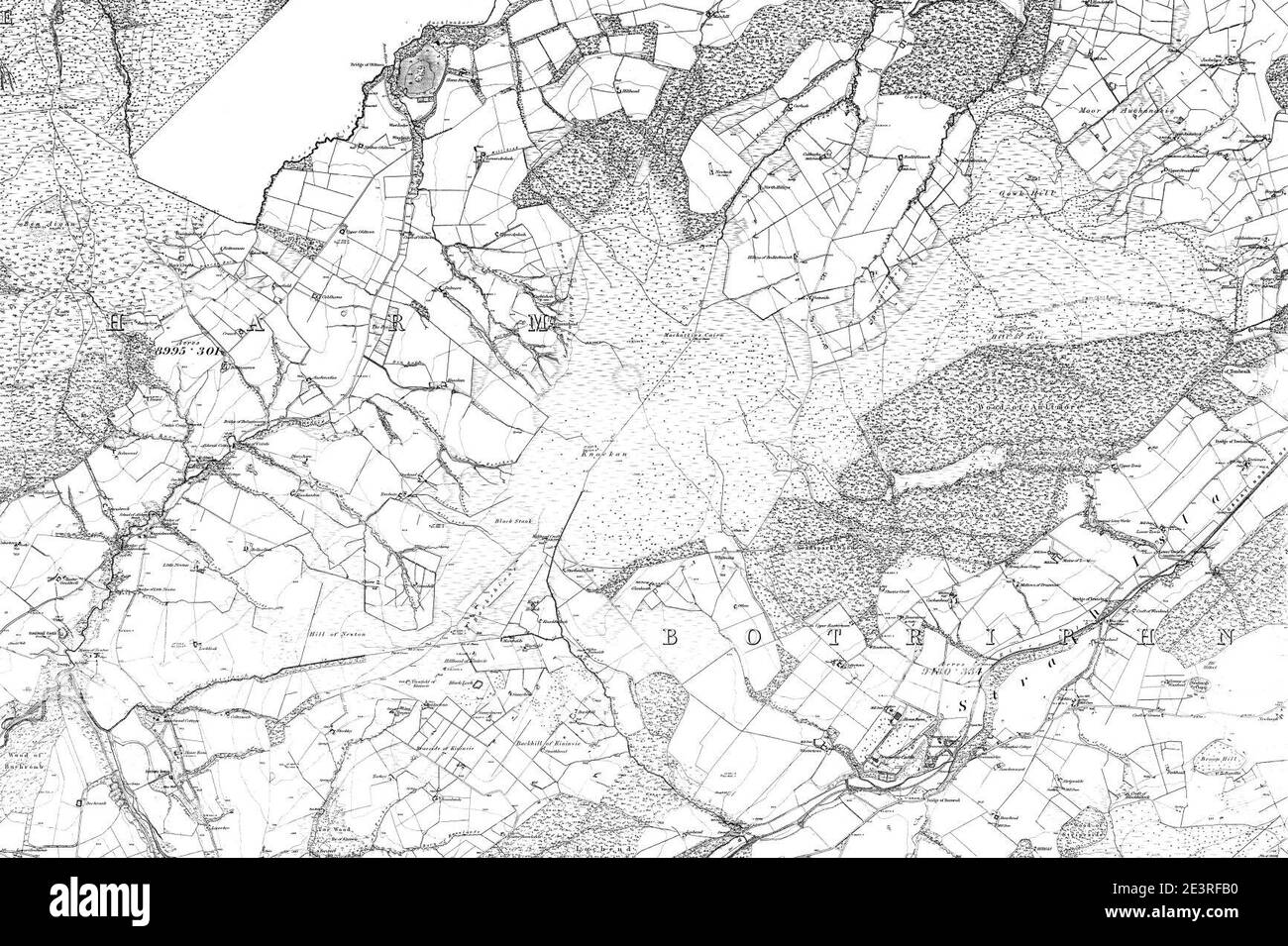 Map of Banffshire Sheet 019, Ordnance Survey, 1870-1874 Stock Photo - Alamy