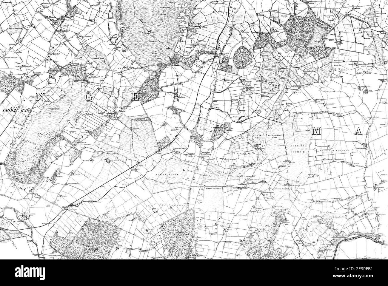 Map of Banffshire Sheet 015, Ordnance Survey, 1870-1874 Stock Photo - Alamy