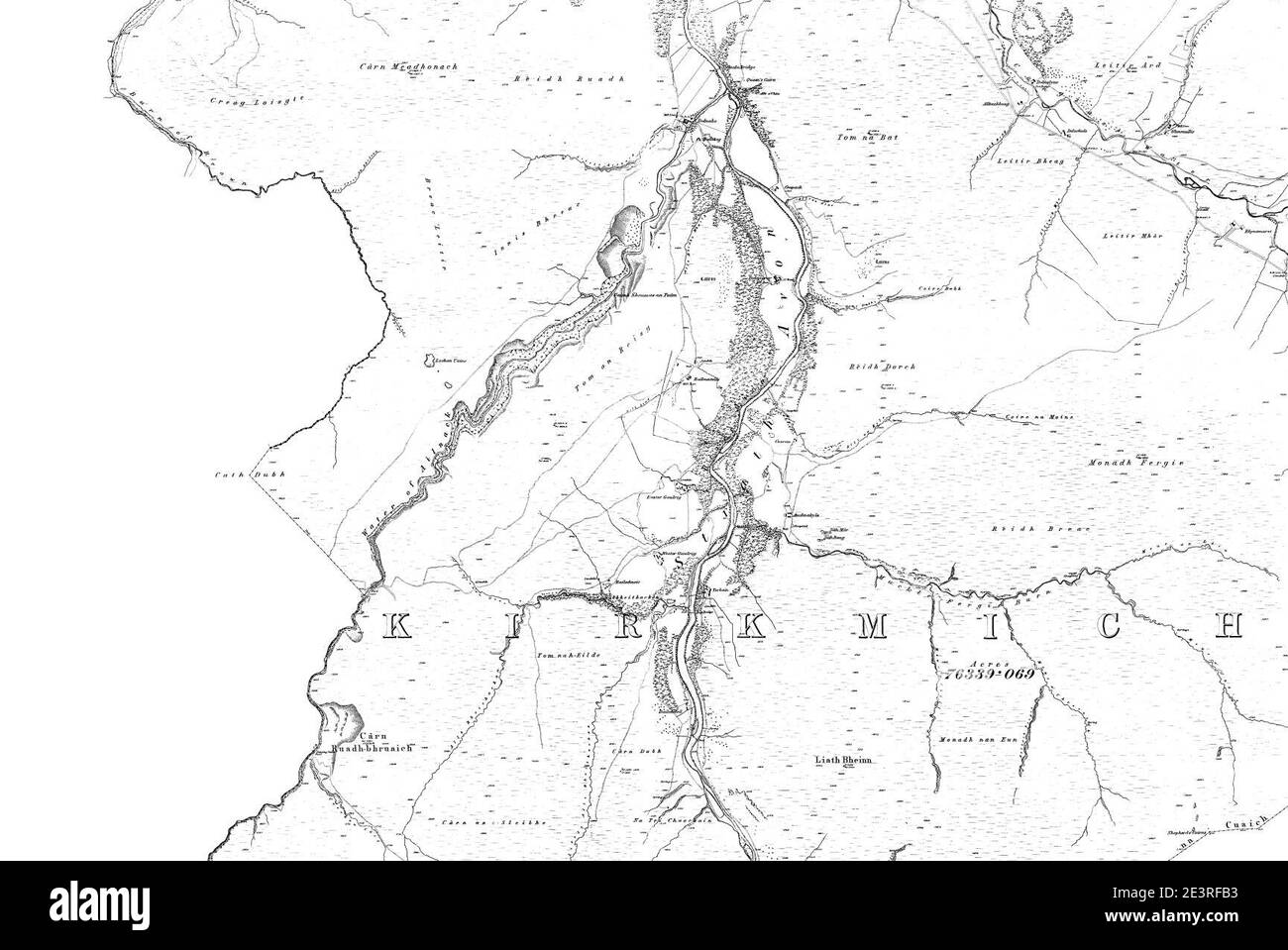 Map of Banffshire Sheet 043, Ordnance Survey, 1870-1874 Stock Photo - Alamy