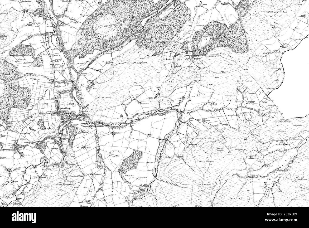 Map of Banffshire Sheet 025, Ordnance Survey, 1870-1874 Stock Photo - Alamy