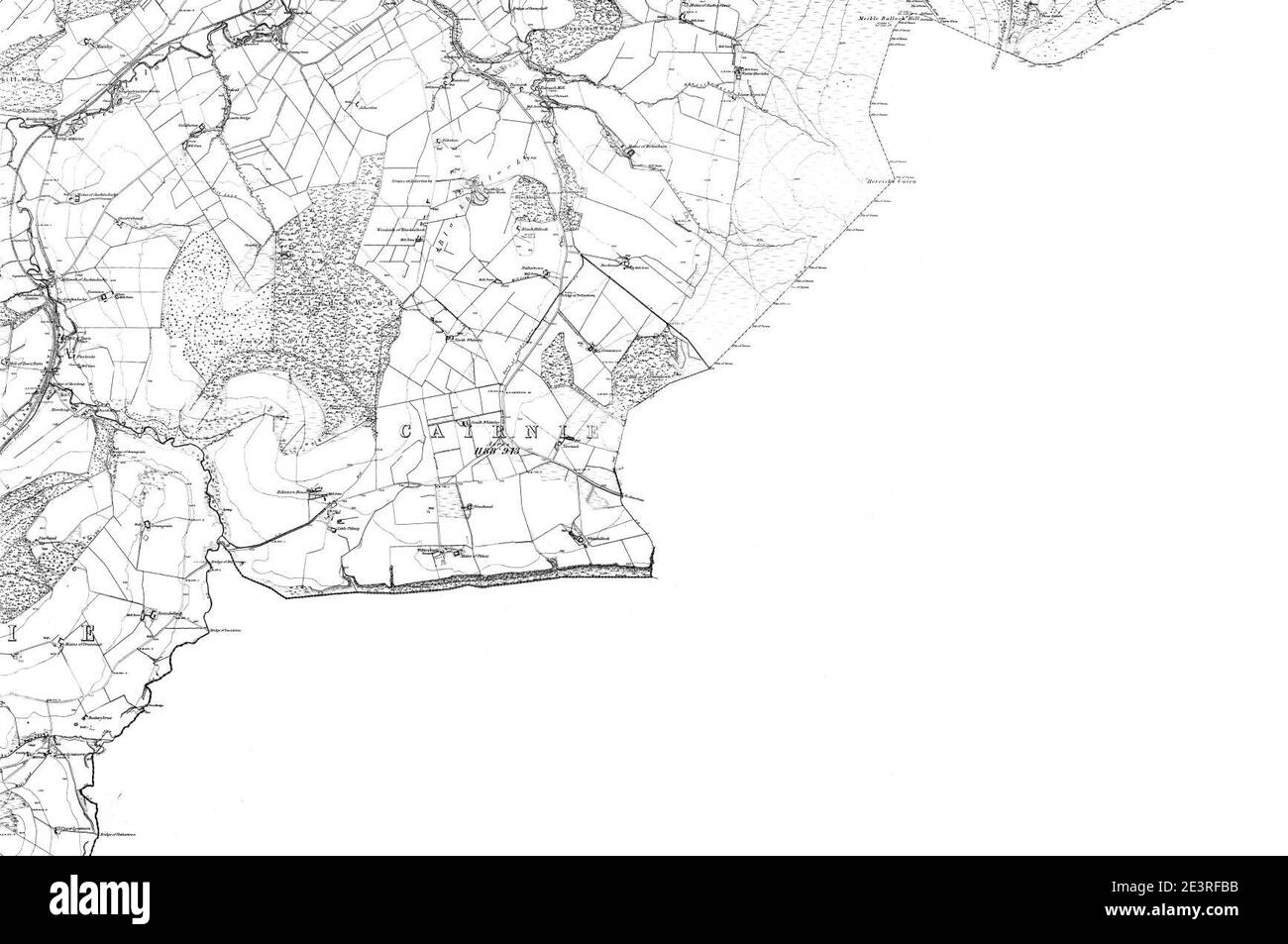 Map of Banffshire Sheet 020, Ordnance Survey, 1870-1874 Stock Photo - Alamy