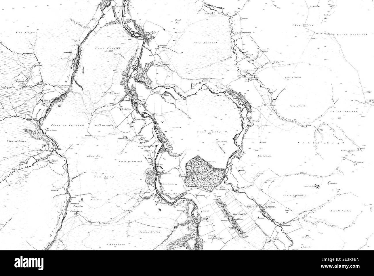Map of Banffshire Sheet 040, Ordnance Survey, 1870-1874 Stock Photo - Alamy