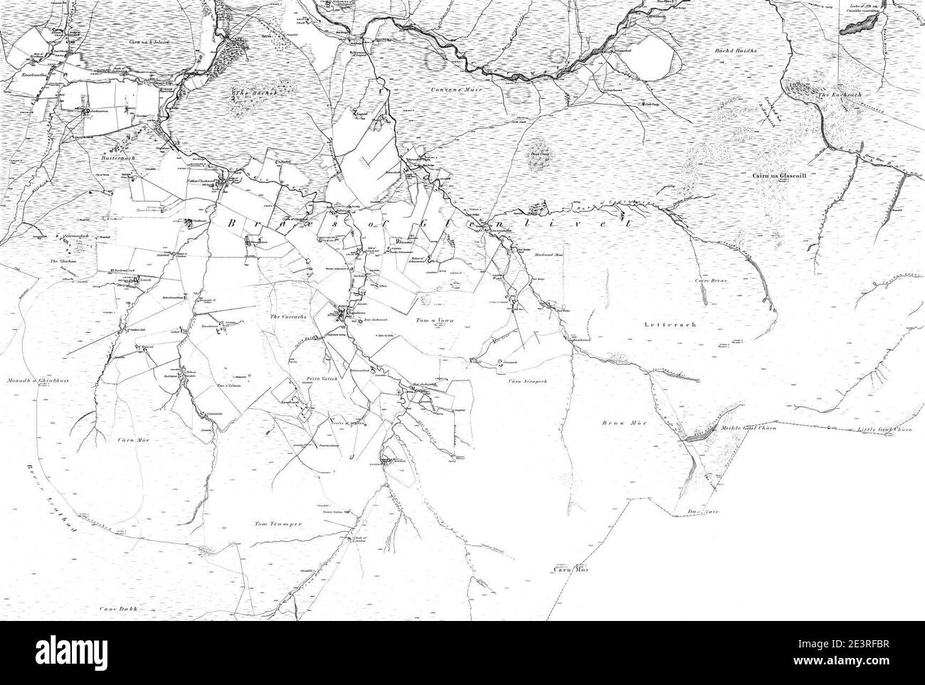 Map of Banffshire Sheet 041, Ordnance Survey, 1870-1874 Stock Photo - Alamy