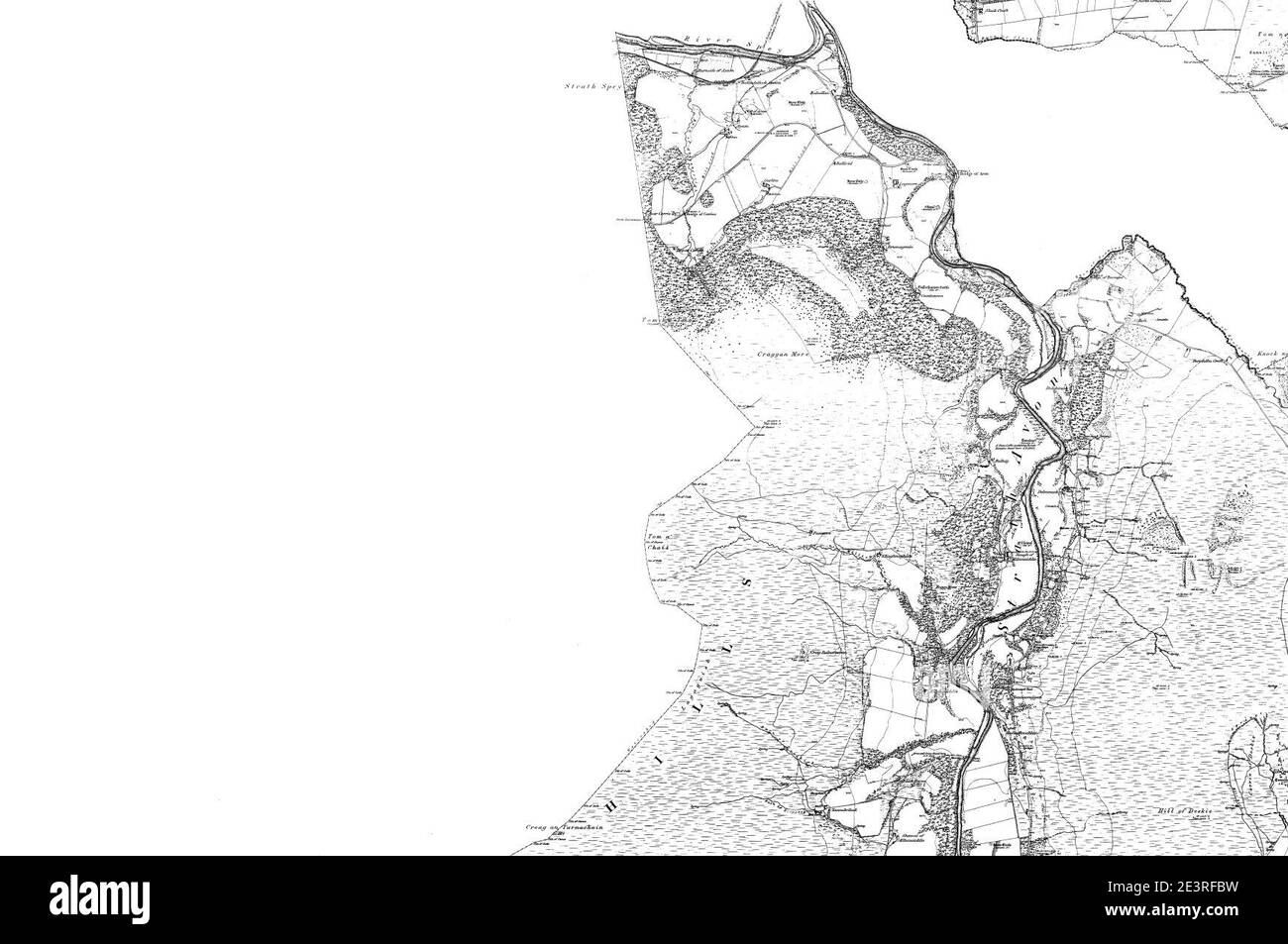 Map of Banffshire Sheet 029, Ordnance Survey, 1870-1874 Stock Photo - Alamy