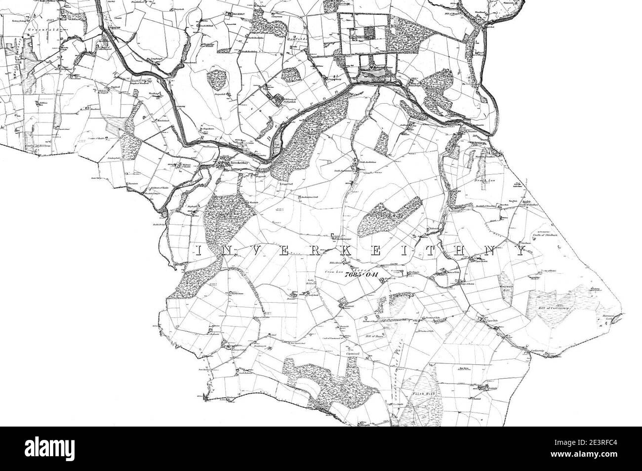 Map of Banffshire Sheet 022, Ordnance Survey, 1870-1874 Stock Photo - Alamy