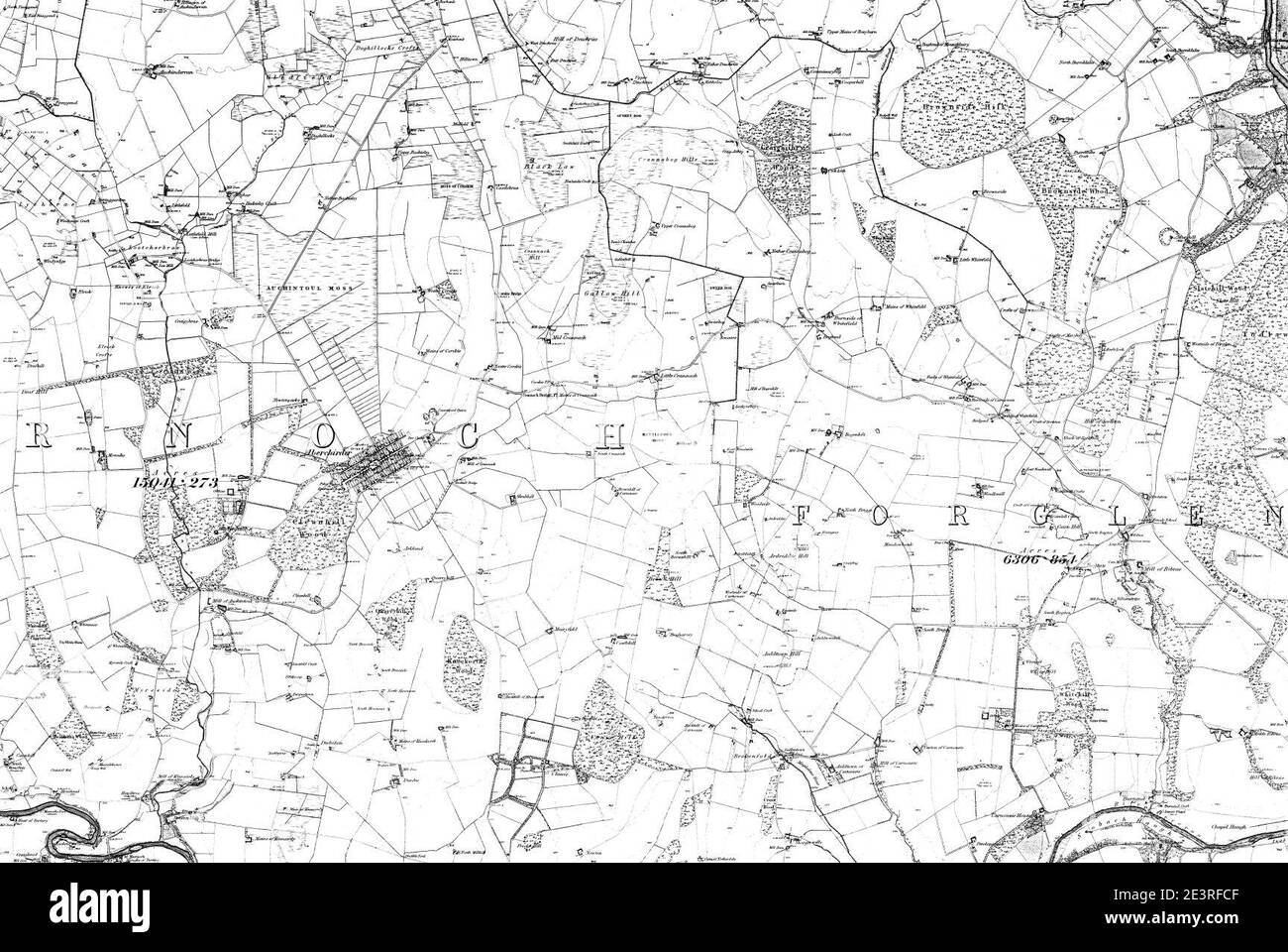 Map of Banffshire Sheet 016, Ordnance Survey, 1870-1874 Stock Photo - Alamy