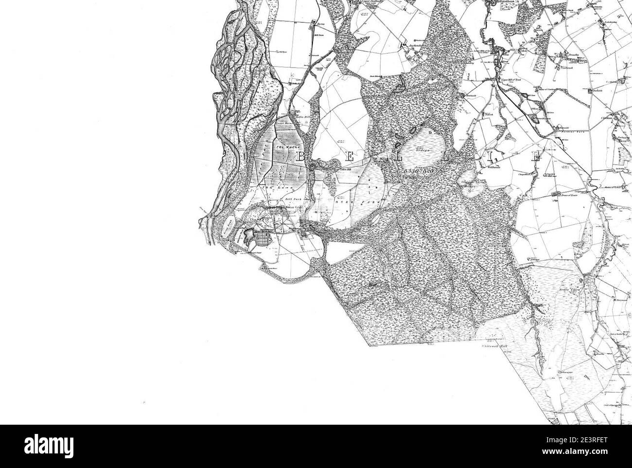 Map of Banffshire Sheet 007, Ordnance Survey, 1870-1874 Stock Photo - Alamy