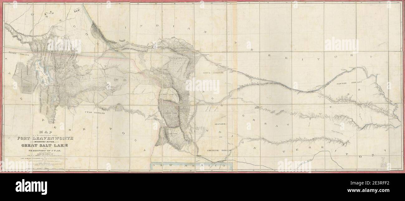 Map of a Reconnoissance between Fort Leavenworth on the Missouri River ...