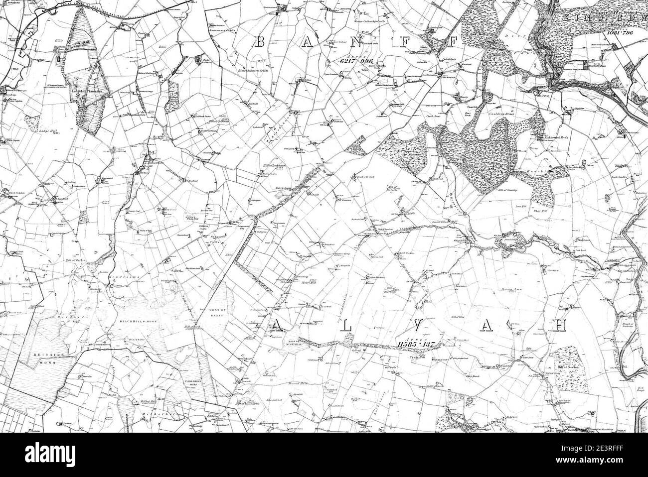 Map of Banffshire Sheet 010, Ordnance Survey, 1870-1874 Stock Photo - Alamy