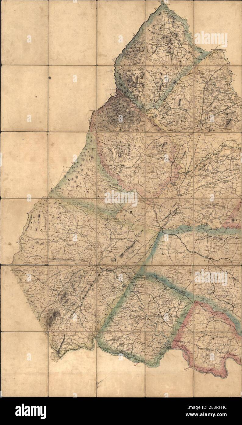 Map of a portion of eastern Virginia, from a map in progress Stock ...